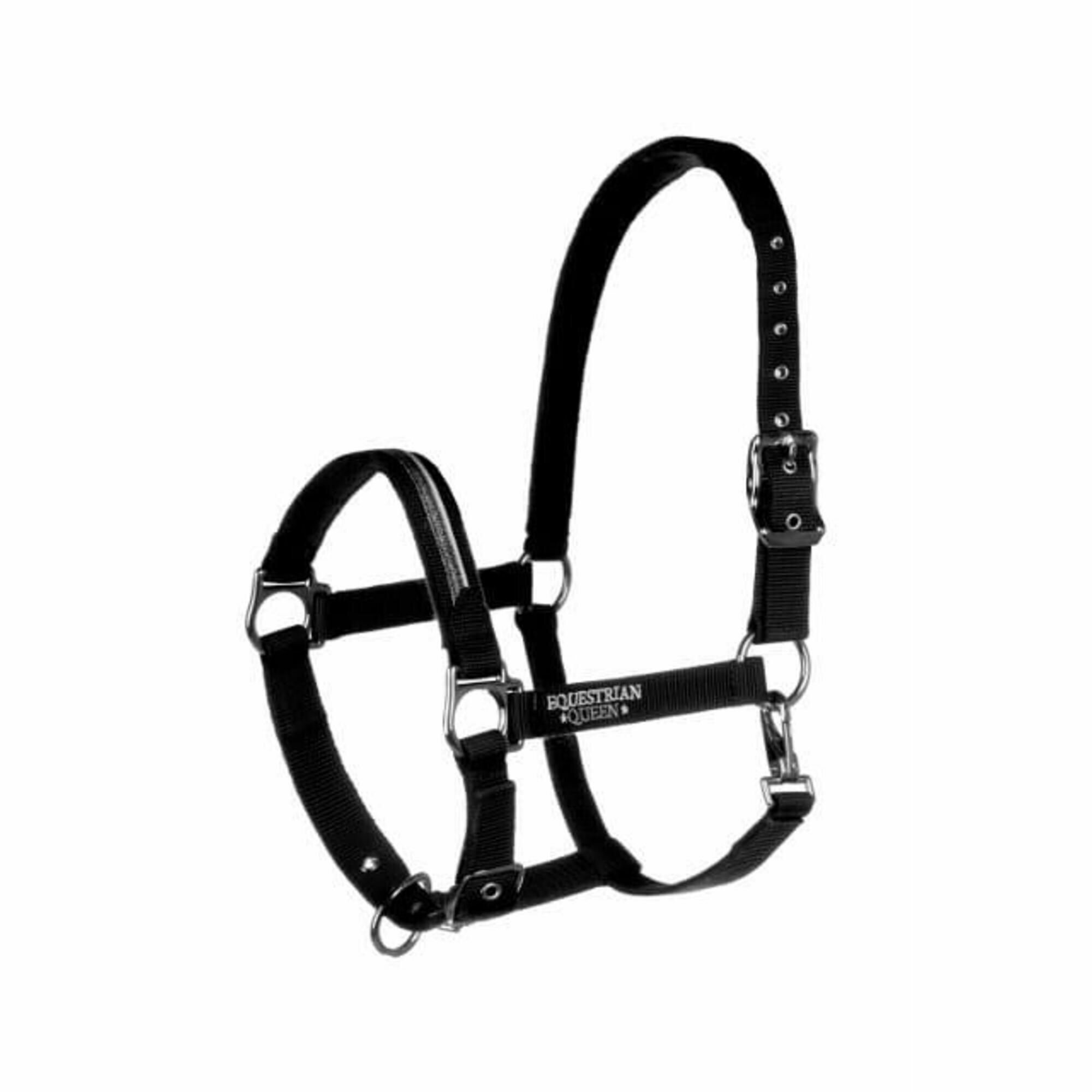 EQUESTRIAN QUEEN Paris lined horse halter, Decathlon, Цвет: Черное