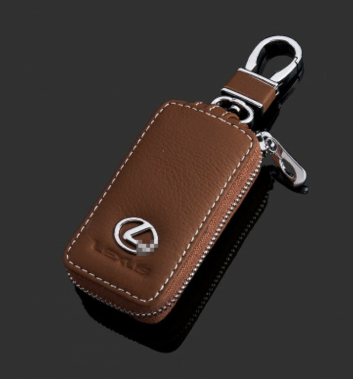 Защитный чехол MyPads для smart ключа LEXUS из натуральной кожи с металлическим брелком