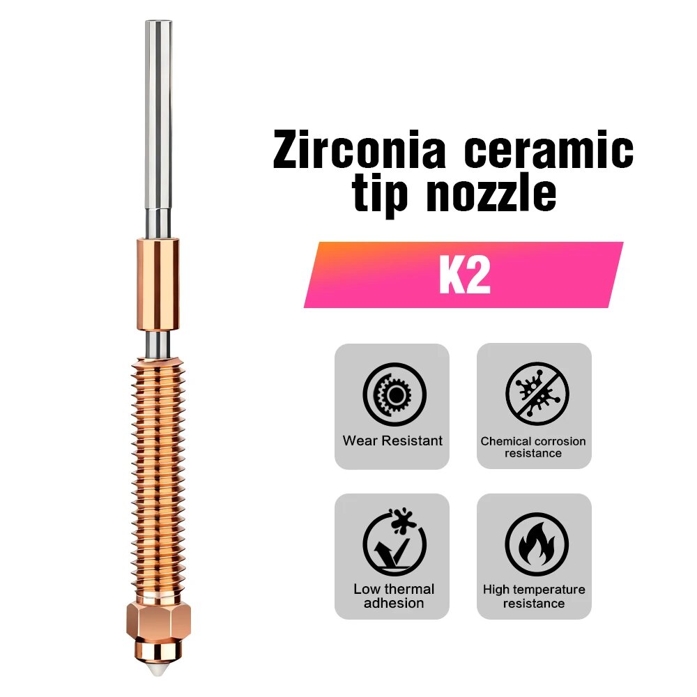 Форсунка Trianglelab V6 Volcano K2 Zirconia 0.6 мм
