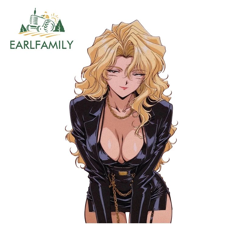 Винтажные наклейки на бампер и окна в стиле аниме Waifus от EARLFAMILY, крутые, стильные, для 13cm