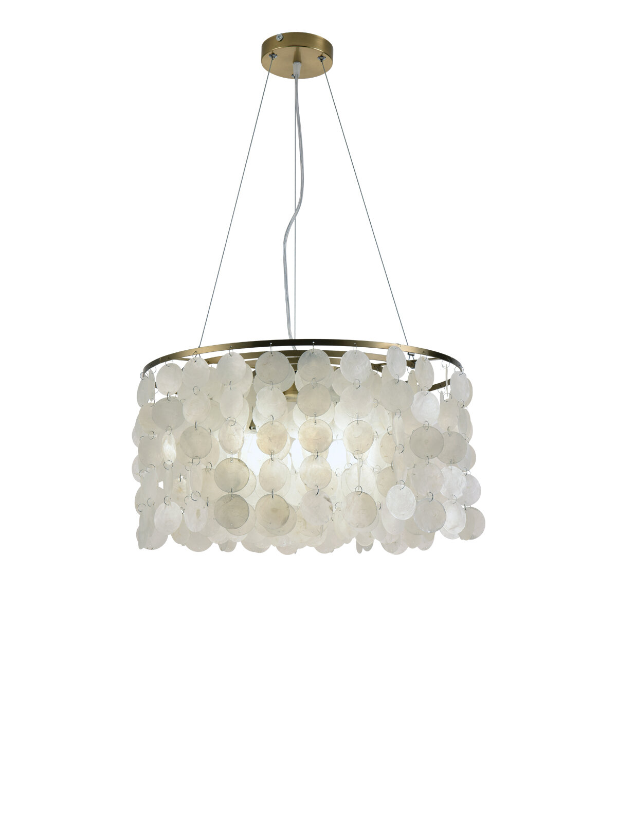 Золотая люстра ракушек для спальни, размер 50 см, Индонезия натуральная раковина