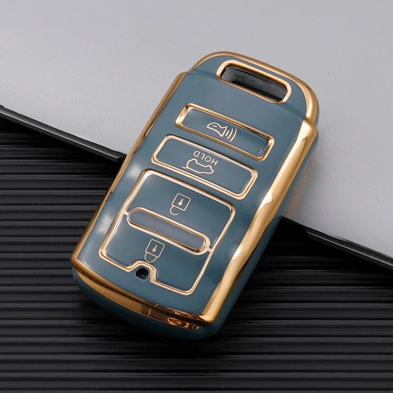 4-кнопочный брелок из ТПУ для KIA Cadenza Sorento K3 K5 K7 K900 Quoris, чехол для Key Cover Blue