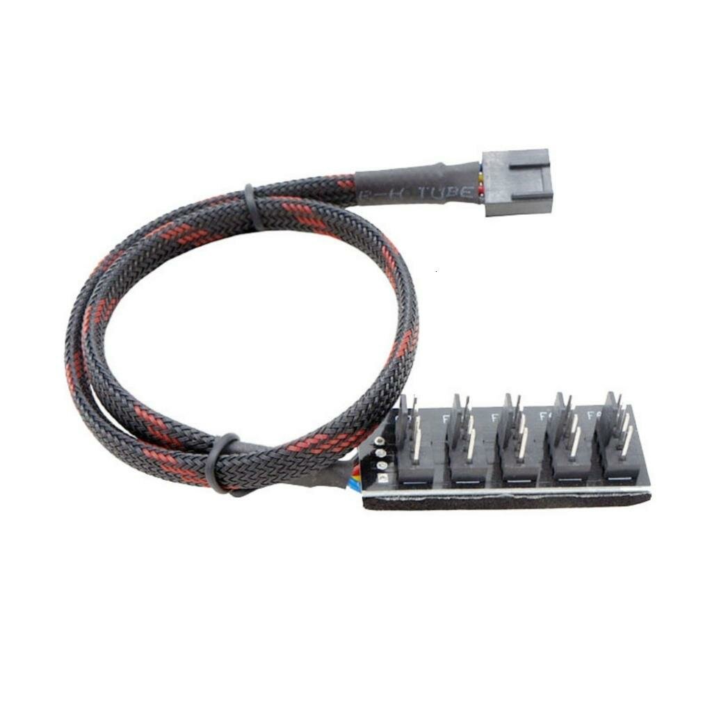 5-портовый PWM-разветвитель для кабелей охлаждения, Красный и черный