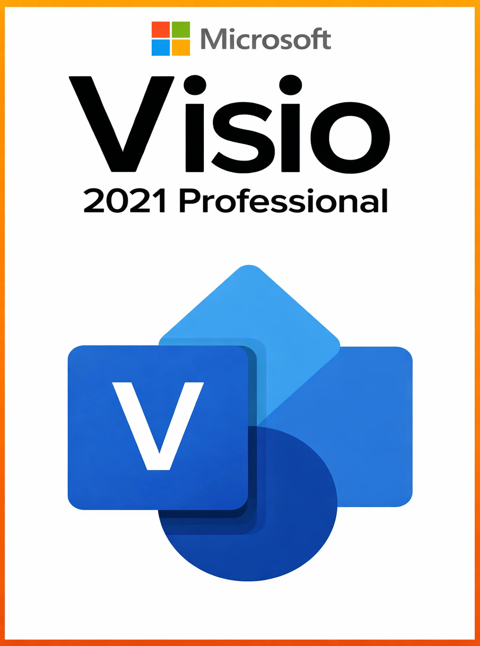 Ключ активации Microsoft Visio 2021 Professional, для Windows, бессрочный, для 1 ПК