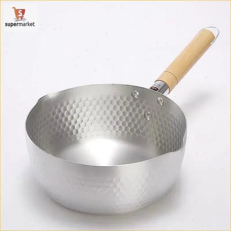 Молоковарка алюминиевая 2.3 л для молока и каш, с деревянной ручкой