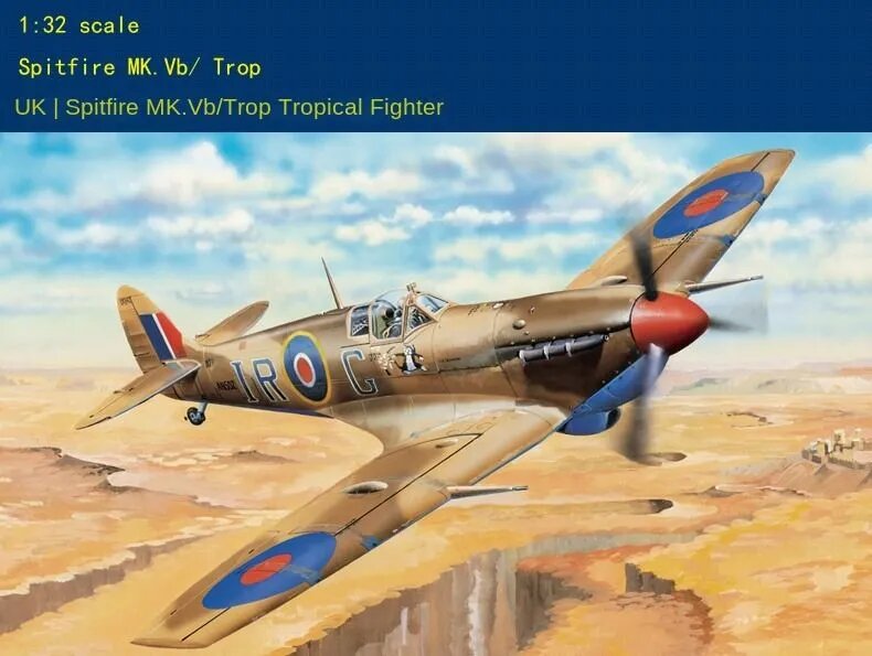HobbyBoss 83206 1/32 UK Spitfire MK. Vb/Trop Тропический сборная модель самолета