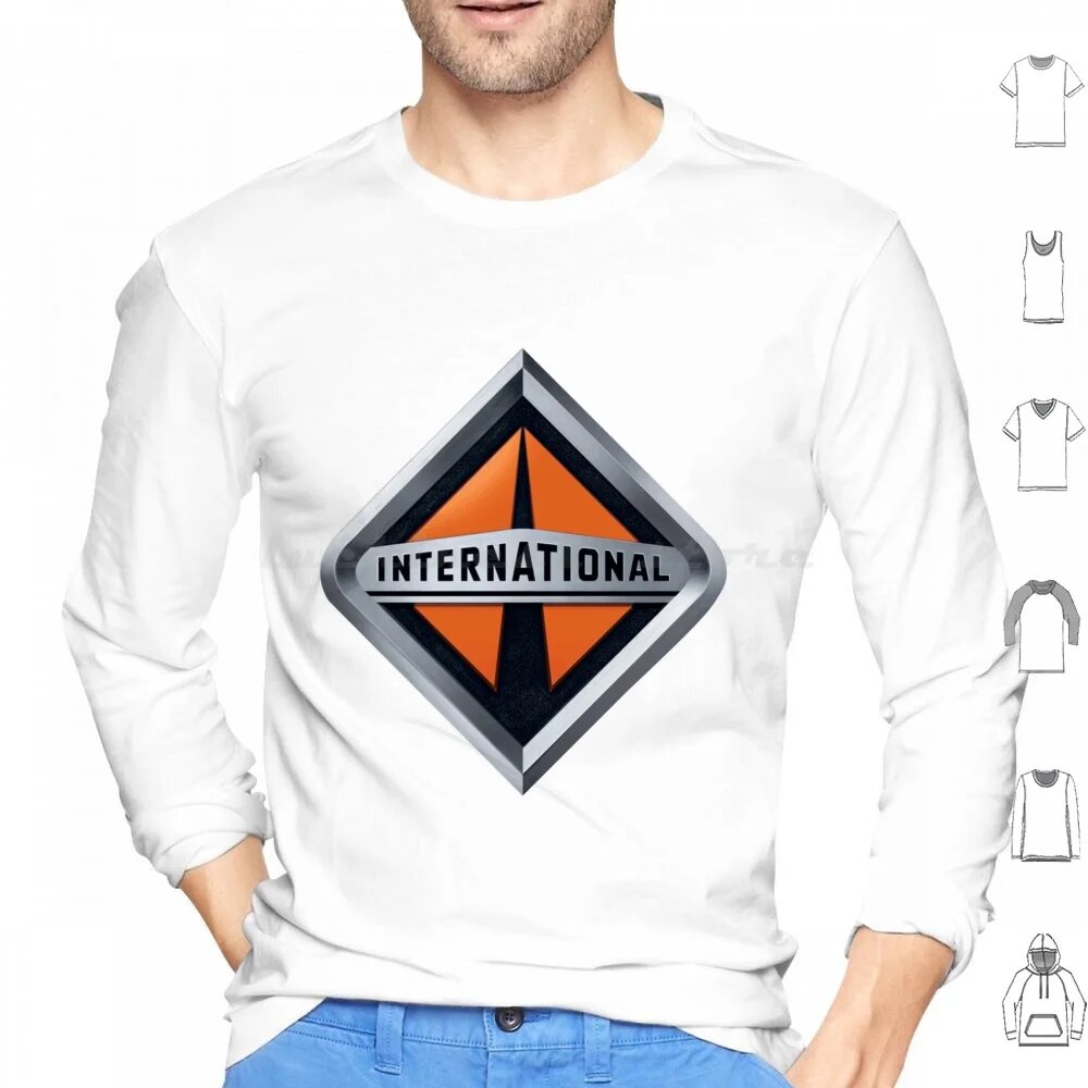 Белая хлопковая толстовка International Truck, размер S
