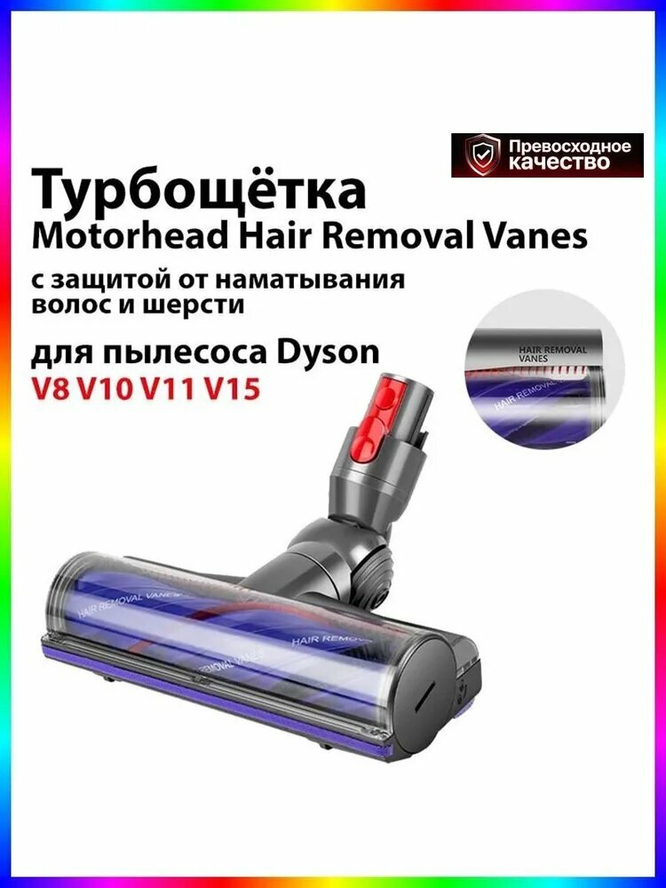 Турбощётка для пылесоса Dyson с защитой от волос и шерсти-Аксессуар для пылесоса