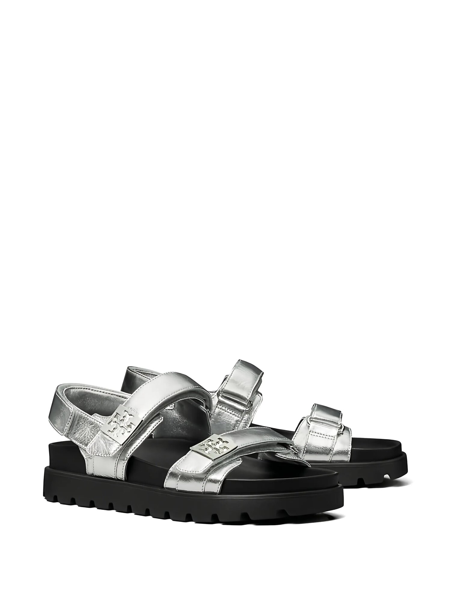 Босоножки Tory Burch Mellow, размер 10, серебристый/красный — фото 1