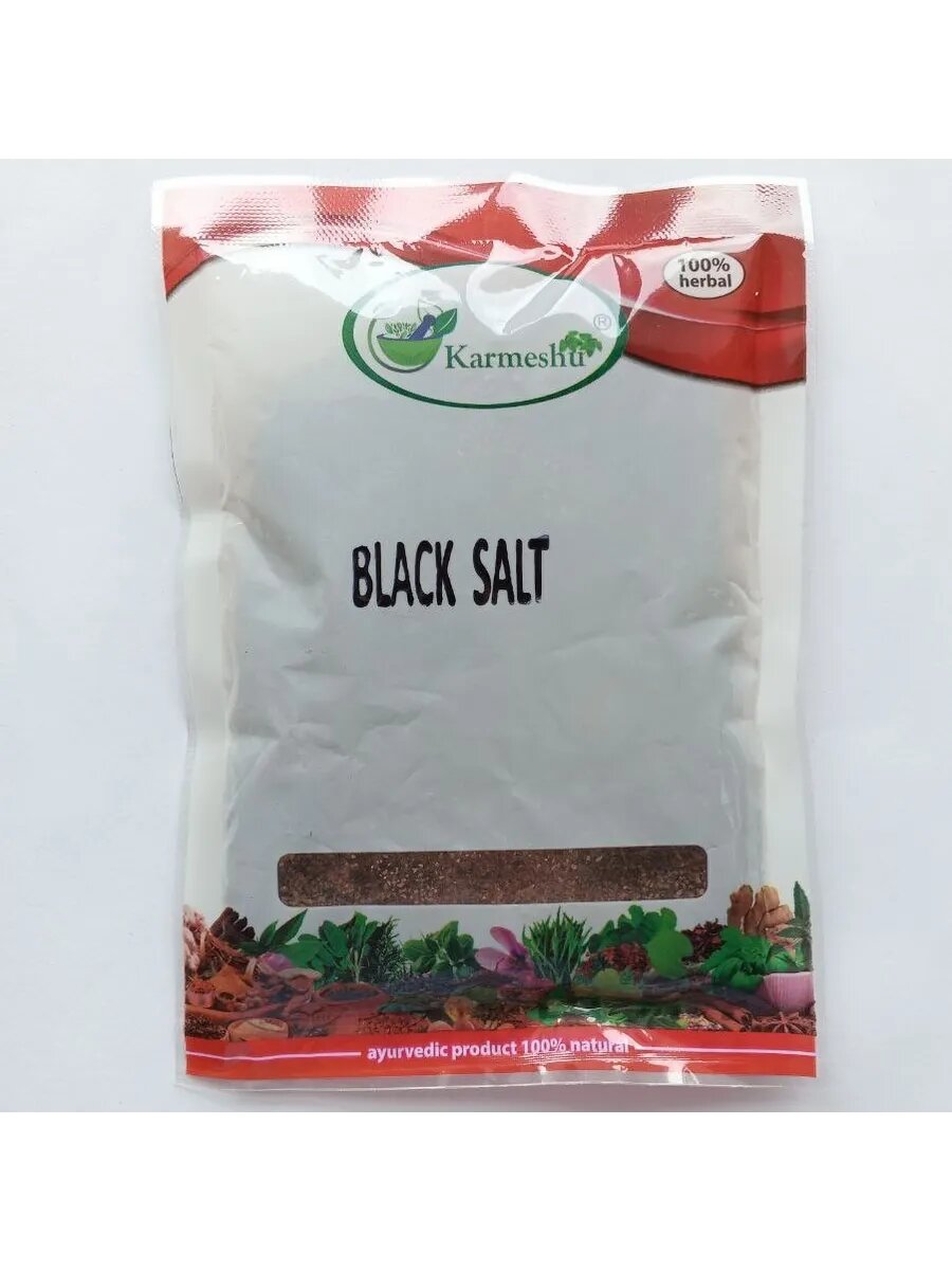 Черная соль гималайская 100гр Кармешу