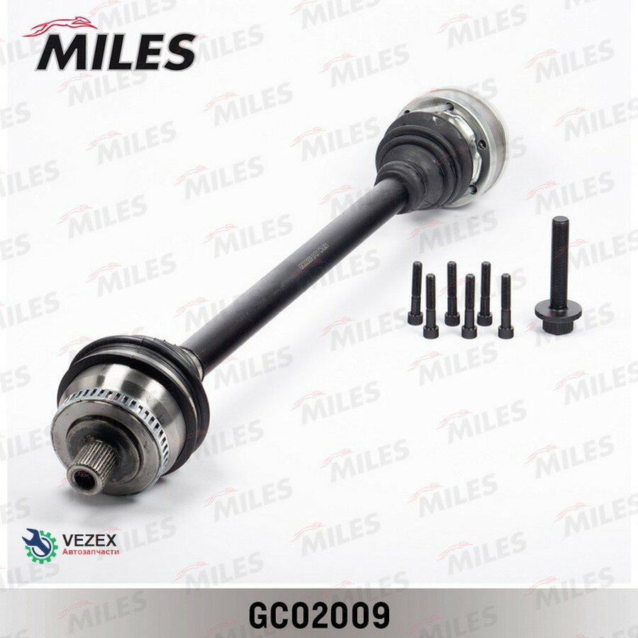 MILES GC02009 Привод в сборе правый AUDI A4/VW PASSAT 1.6-1.8 95-01 (ABS) (GKN 301221) GC02009