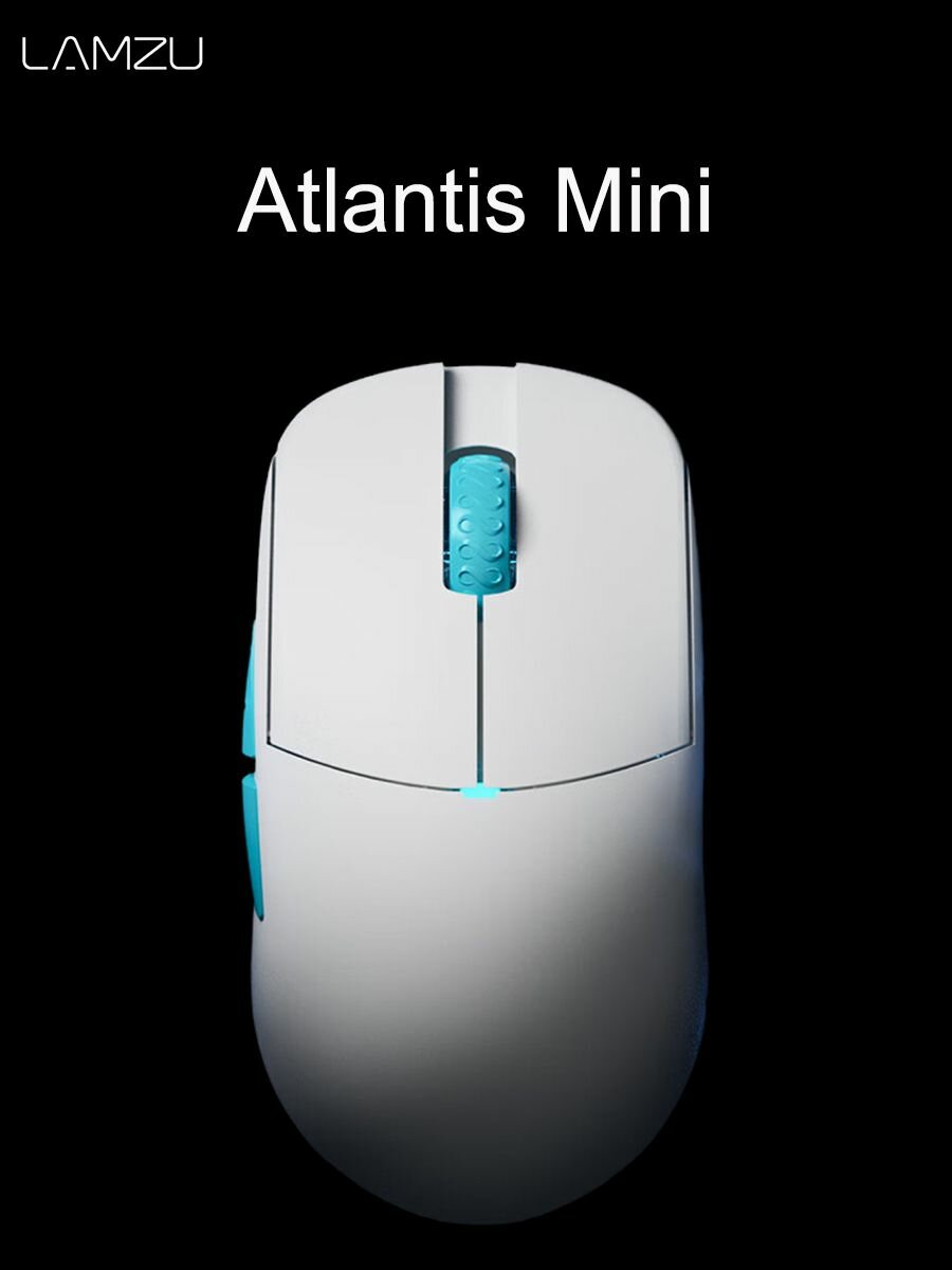 Беспроводная проводная мышь LAMZU Atlantis MINI Pro, 51 г, легкий вес 3395, белый