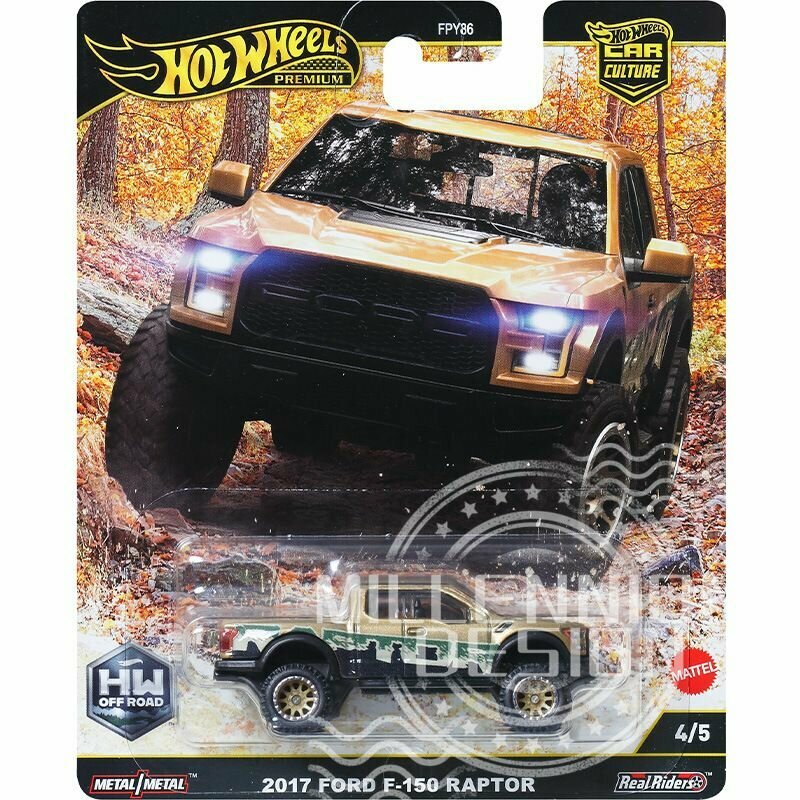 Hot Wheels Elite 2025 Внедорожник 1:64 Золотая Серия Литая Модель(4-Форд Рэптор)