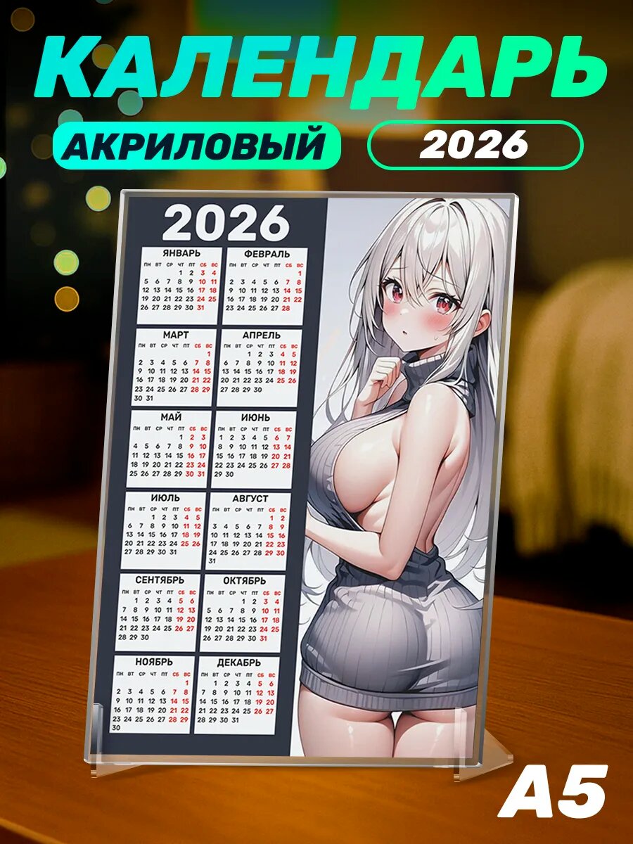 Календарь 2026 настольный Аниме девушка