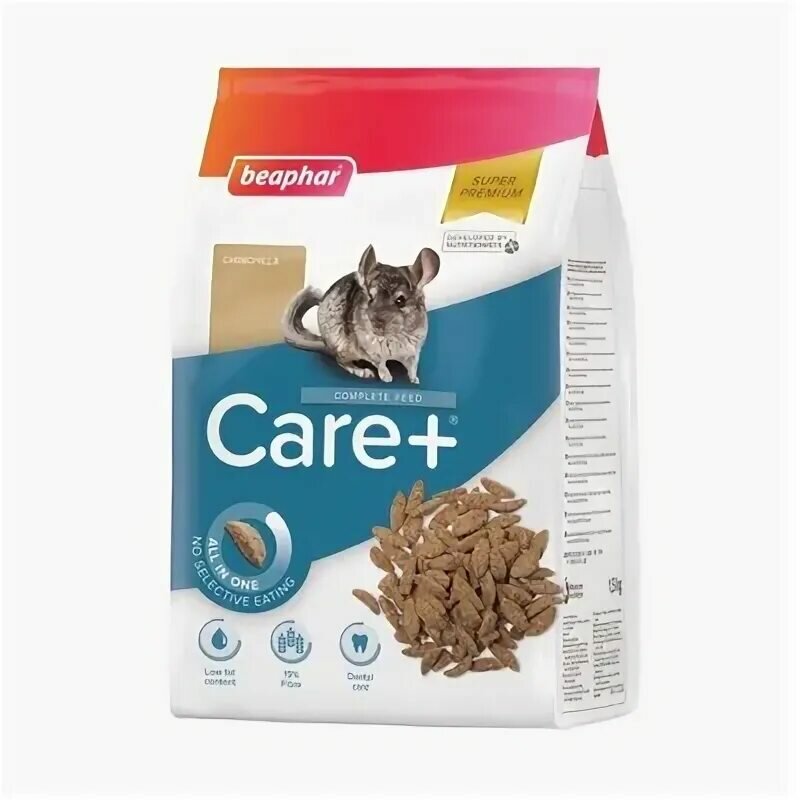 BEAPHAR Сухой корм Care+ для шиншилл 1,5 кг