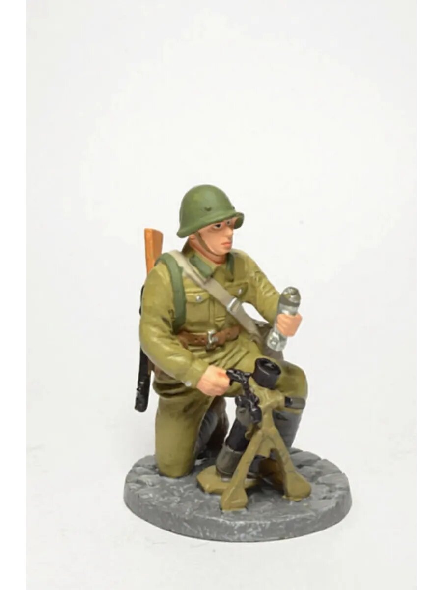 Оловянный солдатик Ротный Минометчик стрелковых частей РККА, 1943-1945г.