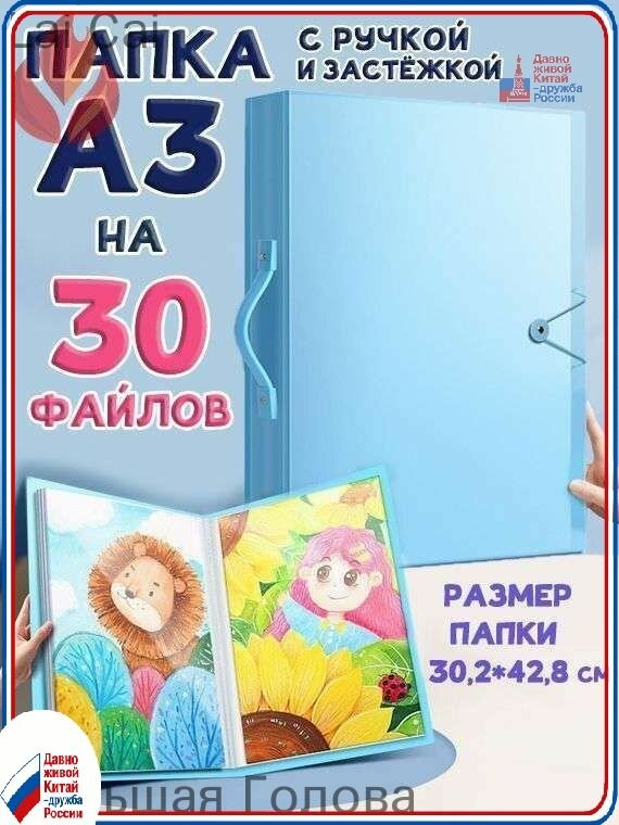 Папка с файлами формата А3 / 30 вшитых файлов