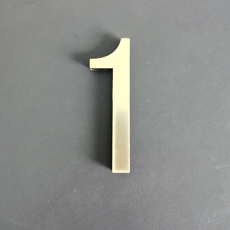 3D Акриловые Цифры 0-9, Золотой, Черный, Серебряный Light Gold, 1