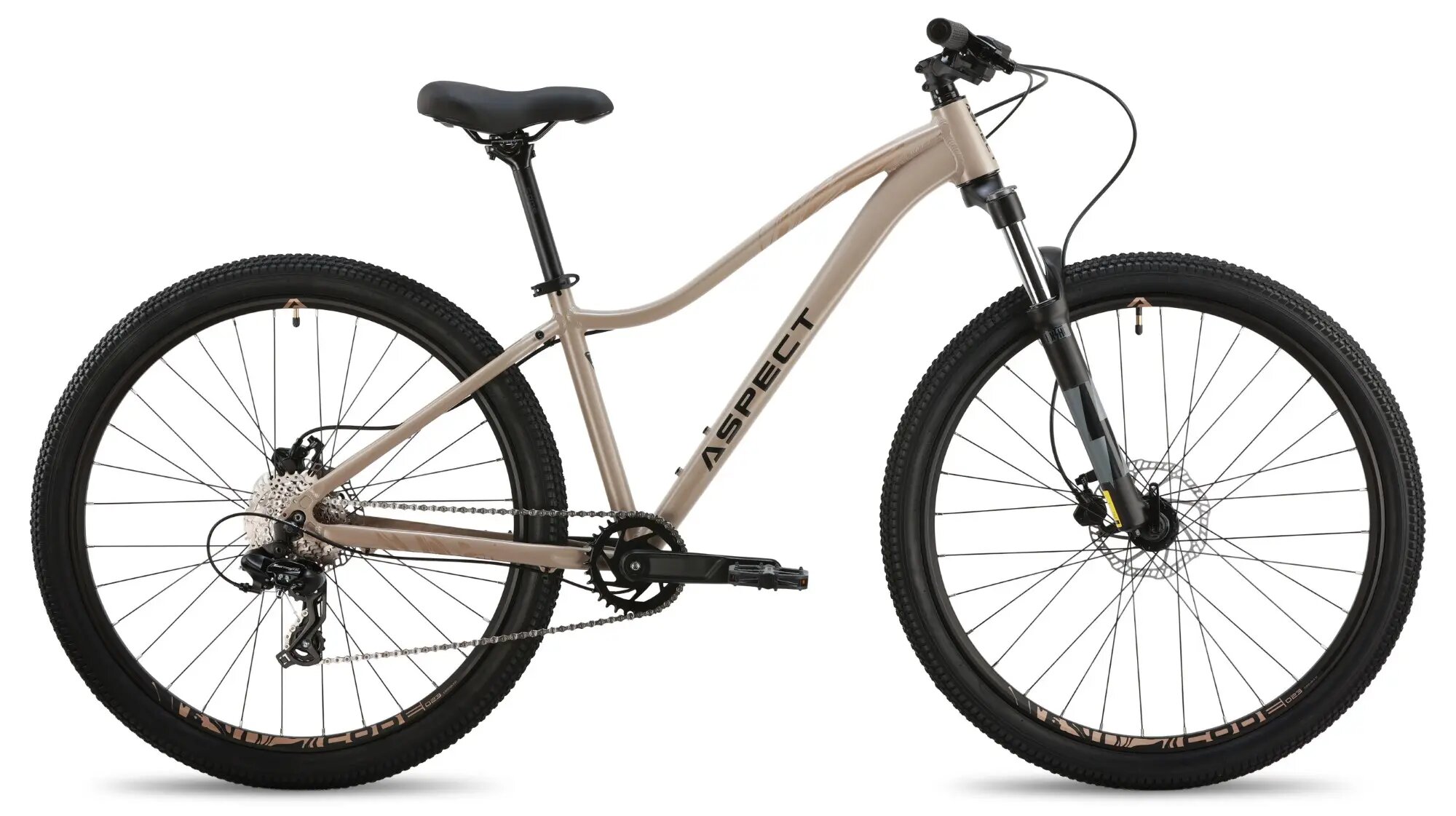 Велосипед Aspect Alma 27.5 2026 (M (18"), Бежевый)