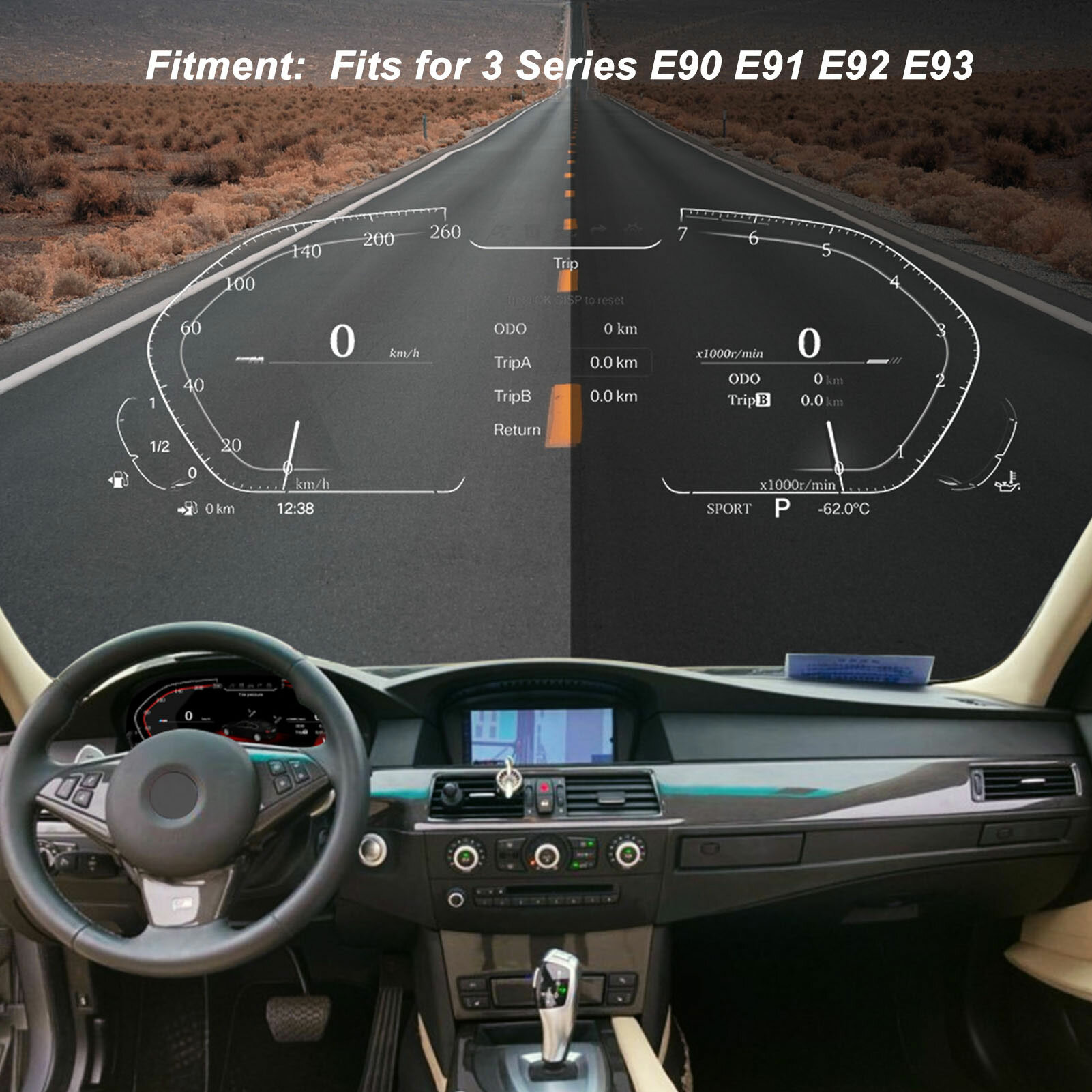 Цифровая комбинация приборов (LCD) для 7 Series E65 E66 2001-2008, замена штатной панели