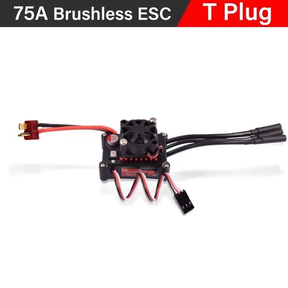Регулятор Хода 9IMOD 75A для Бесщеточных Двигателей, 2-3S, BEC 6V/2A, для Arrma Traxxas Axial 1/10