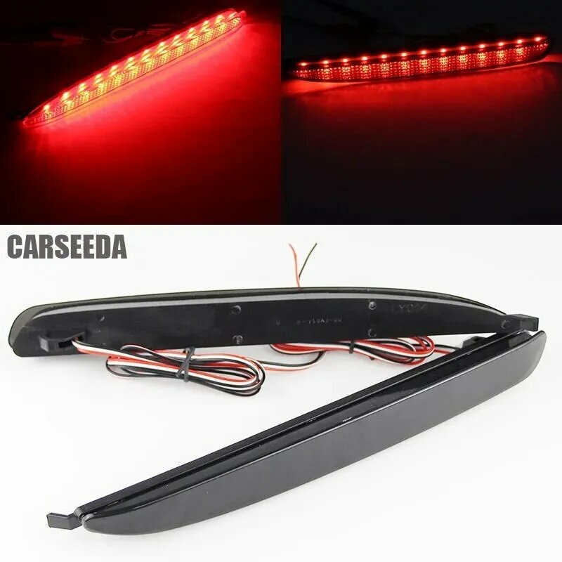 CARSEEDA Фары автомобильные, Стоп-сигнал, 2 шт, арт. 1对后bumper反射镜，带有雾状透镜的LED后刹车信号灯，适用于2003-2008年Mazda 6 2003-2008年Mazda 6 Atenza Sport Mazdaspeed