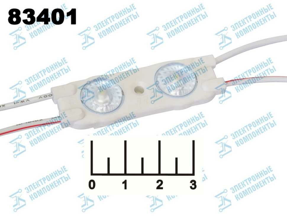 Модуль подсветки 12V белый 2LED 2835W 1W IP67 ELF VIVO-2019