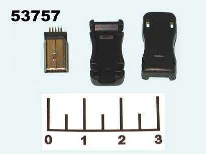 Разъем питания mini USB 10pin штекер на кабель в корпусе