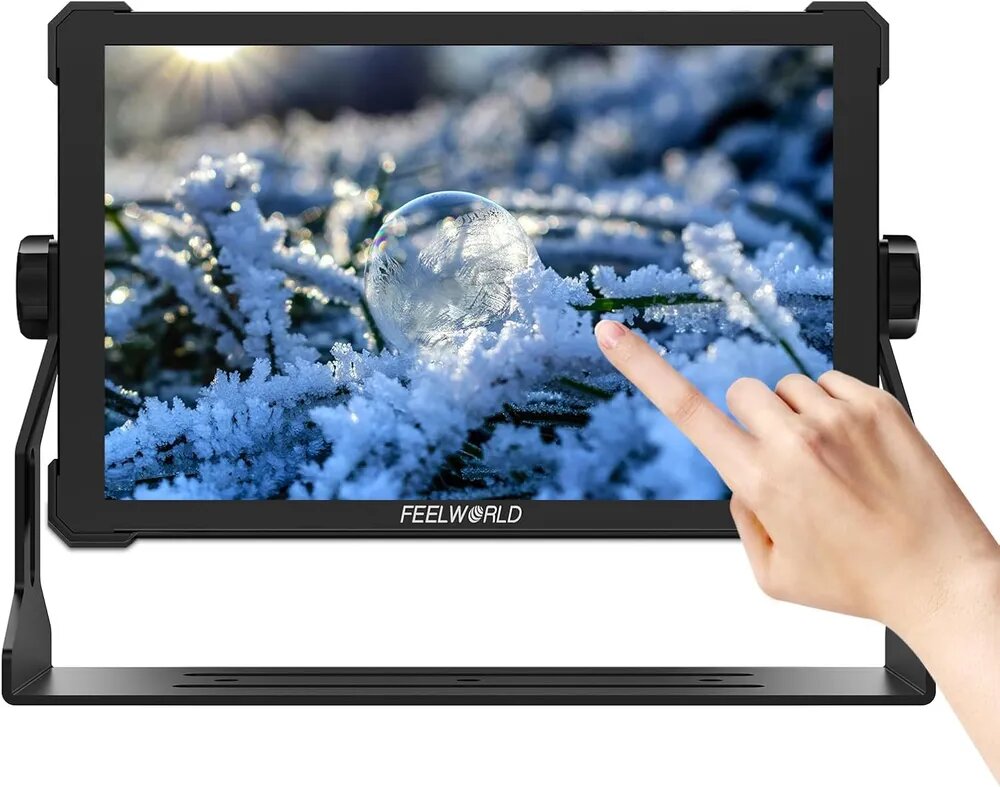FEELWORLD T10 10.1 дюймовый 10.1 дюймовый алюминиевый DSLR камера полевой монитор сенсорный экран 4K HDMI NP-F внешняя установка