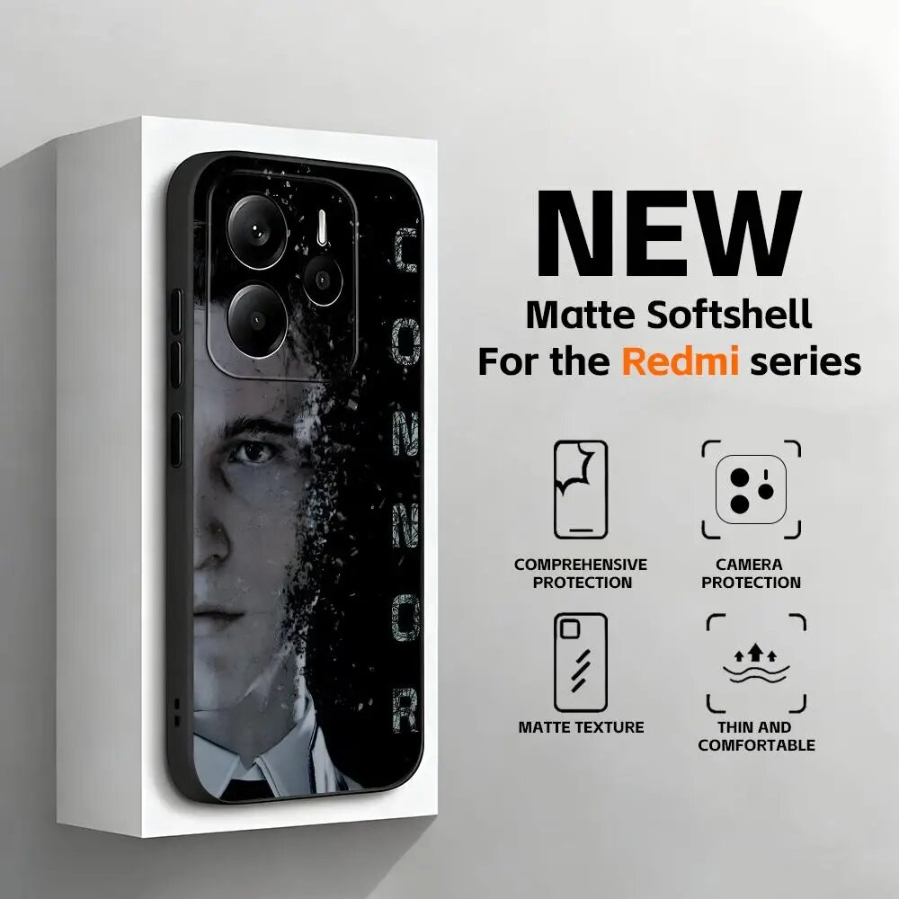 Черный чехол Redmi 13C 4G Detroit Become Human