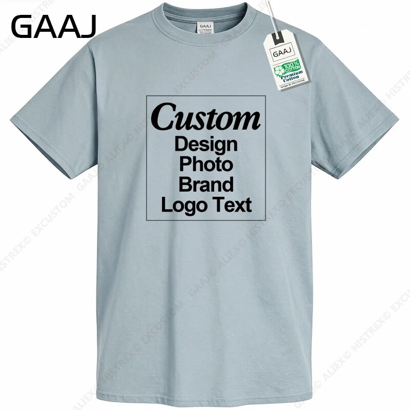 Кастомная футболка GAAJ, XL, Серый, Blue Gray