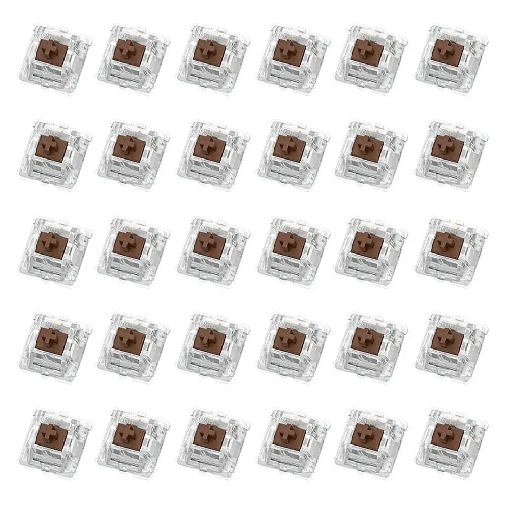 30 шт. тактильных переключателей для клавиатуры (кликеров) - замена клавиш, 2 металлических контакта, для механических клавиатур