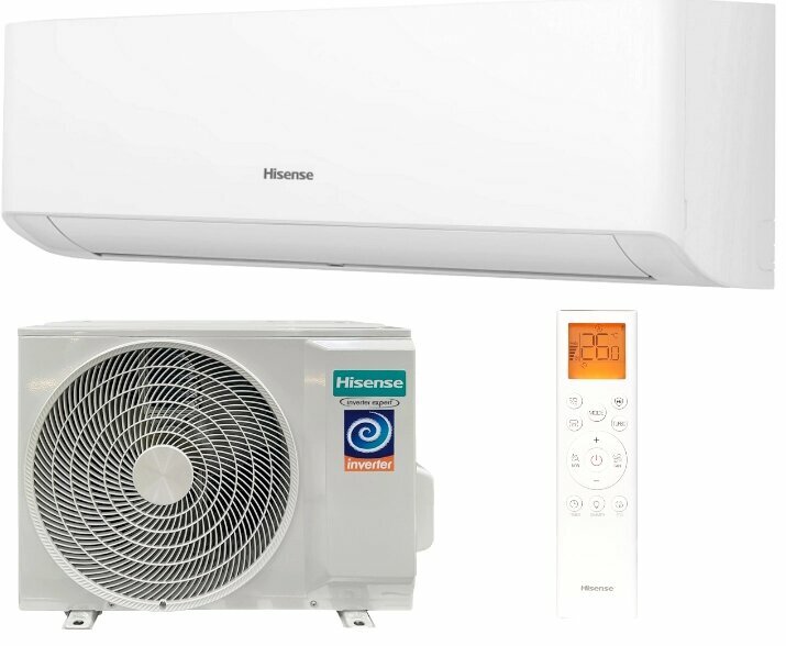 Инверторная сплит-система Hisense CITY 2.0, площадь 21-30м², Wi-Fi, пульт ДУ, AS-09UW4RYRKA06