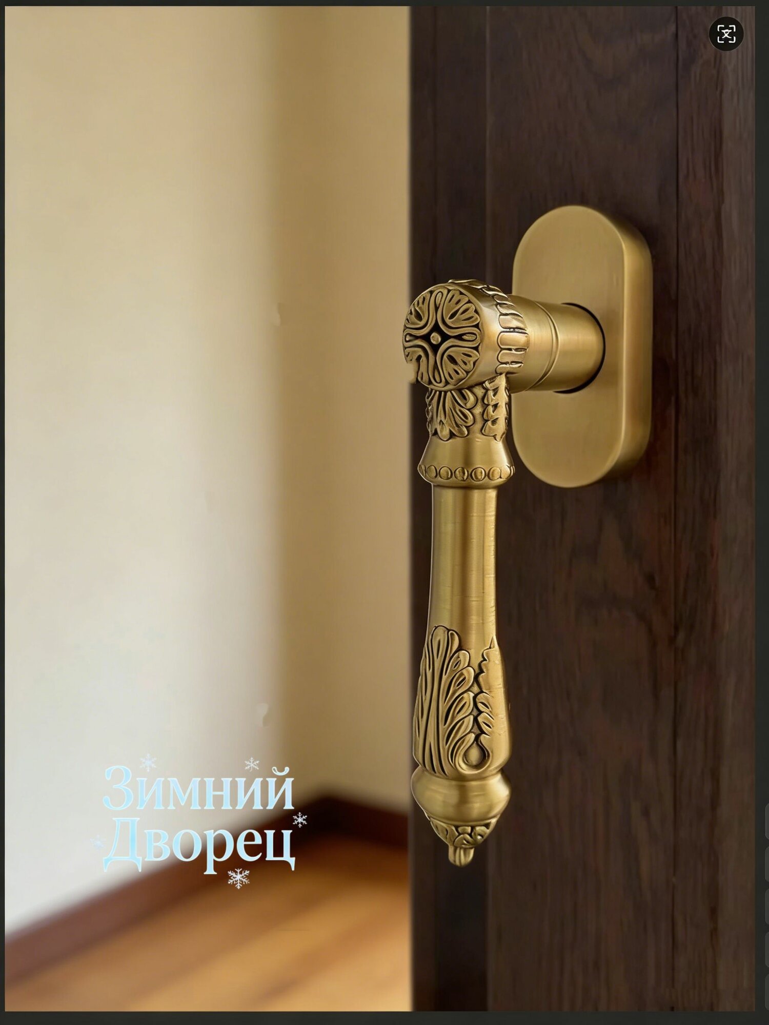 Винтажная латунная трехмерная рельефная дверная и оконная ручка, 43 мм, поворотная