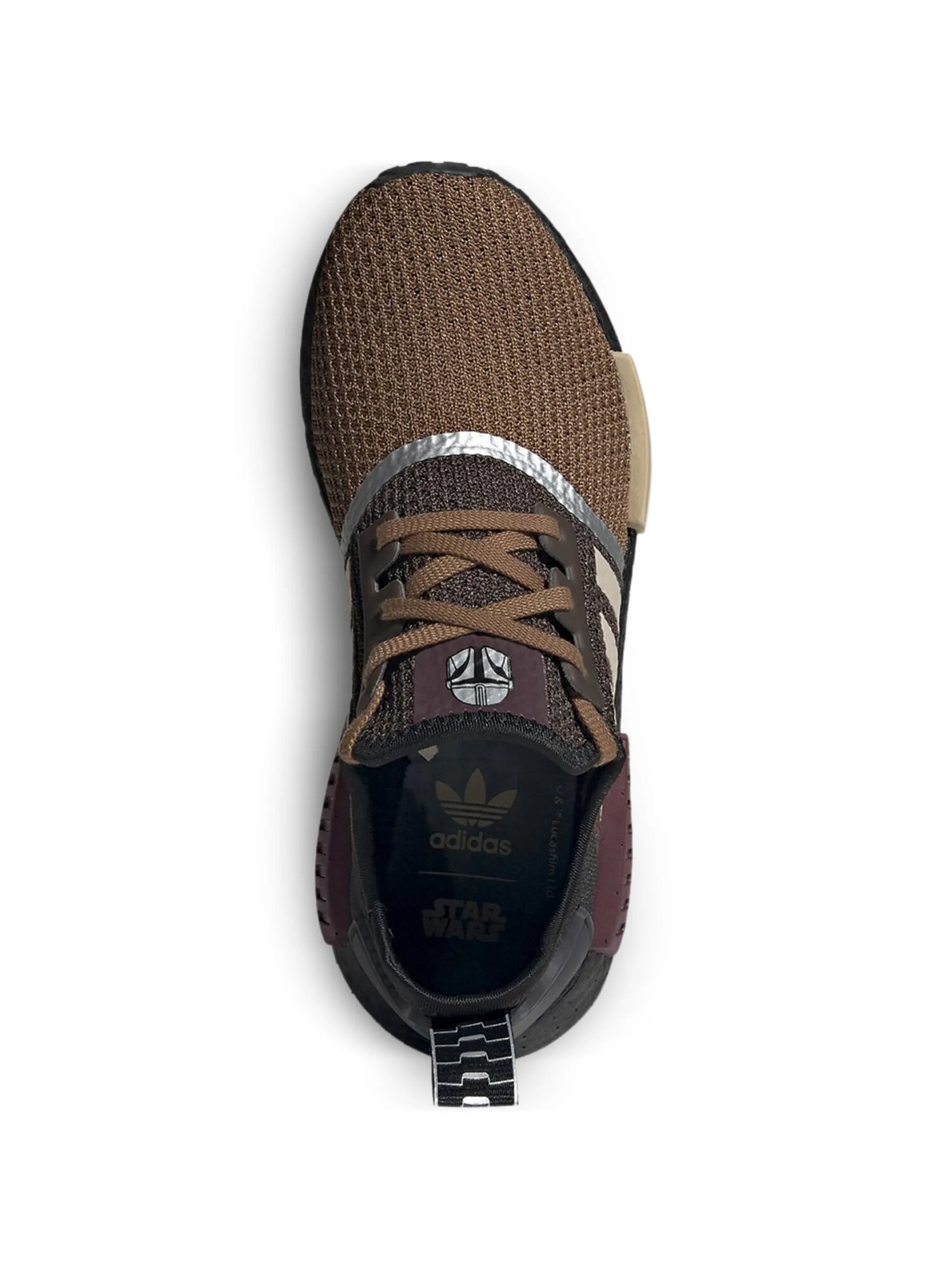 Кроссовки adidas NMD R1, размер 4.5 US, коричневый/серый/оранжевый — фото 1