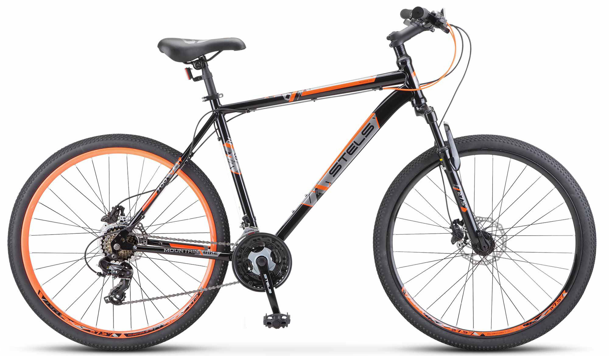 Горный велосипед Stels Navigator 700 MD Z010 (2025) 19" Черно-голубой (172-180 см)