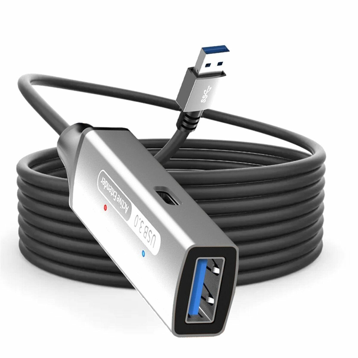 Активный удлинительный кабель USB 3.0 с усилителем, кабель-удлинитель папа-мама , 10 м