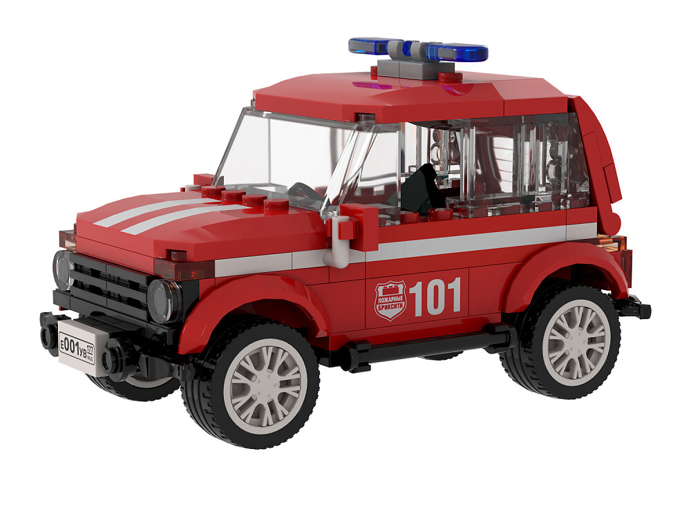 Конструктор Brick Labs Бриксити AB-1313 Конструктор Патрульный автомобиль пожарных Огнеборец