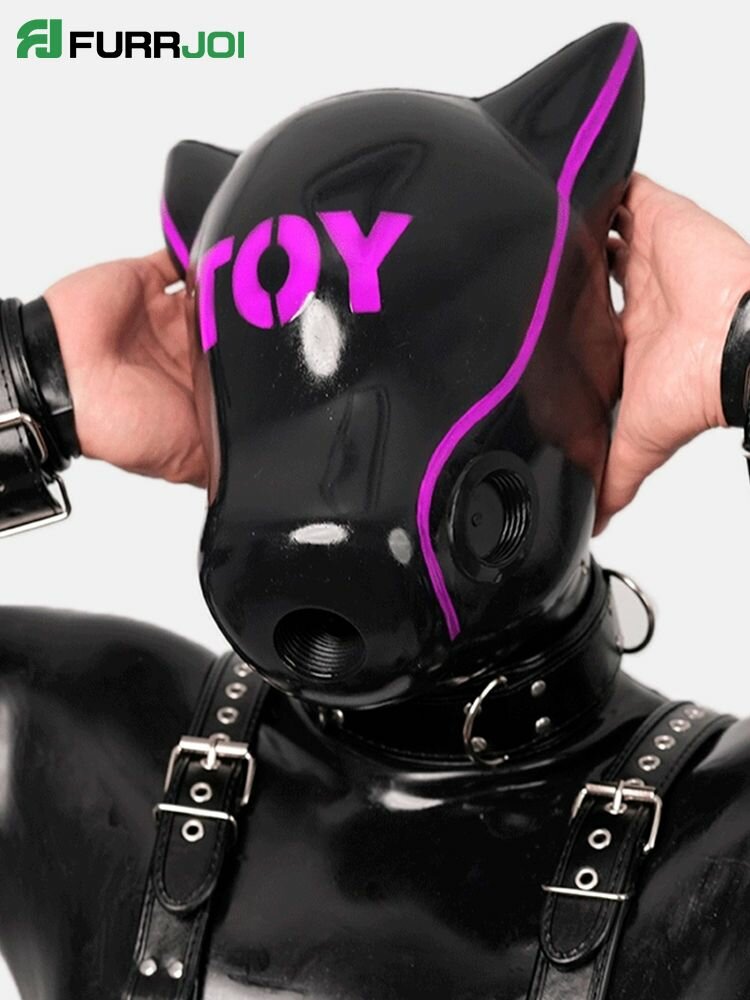 Furrjoi Селиконовая маска противогаз щенка TOY-фиолетовый