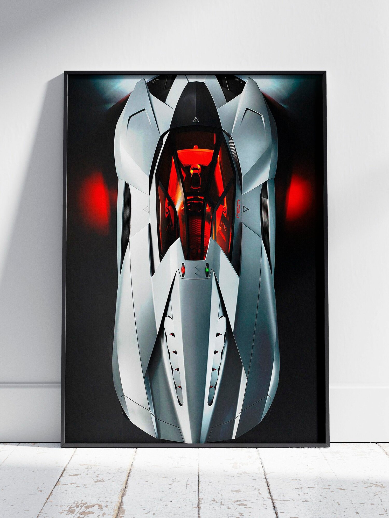 Плакат на стену для интерьера Легенды Авто (Ламборгини Эгоиста - Lamborghini Egoista) - Постер по машине формата A4 (21x30 см)