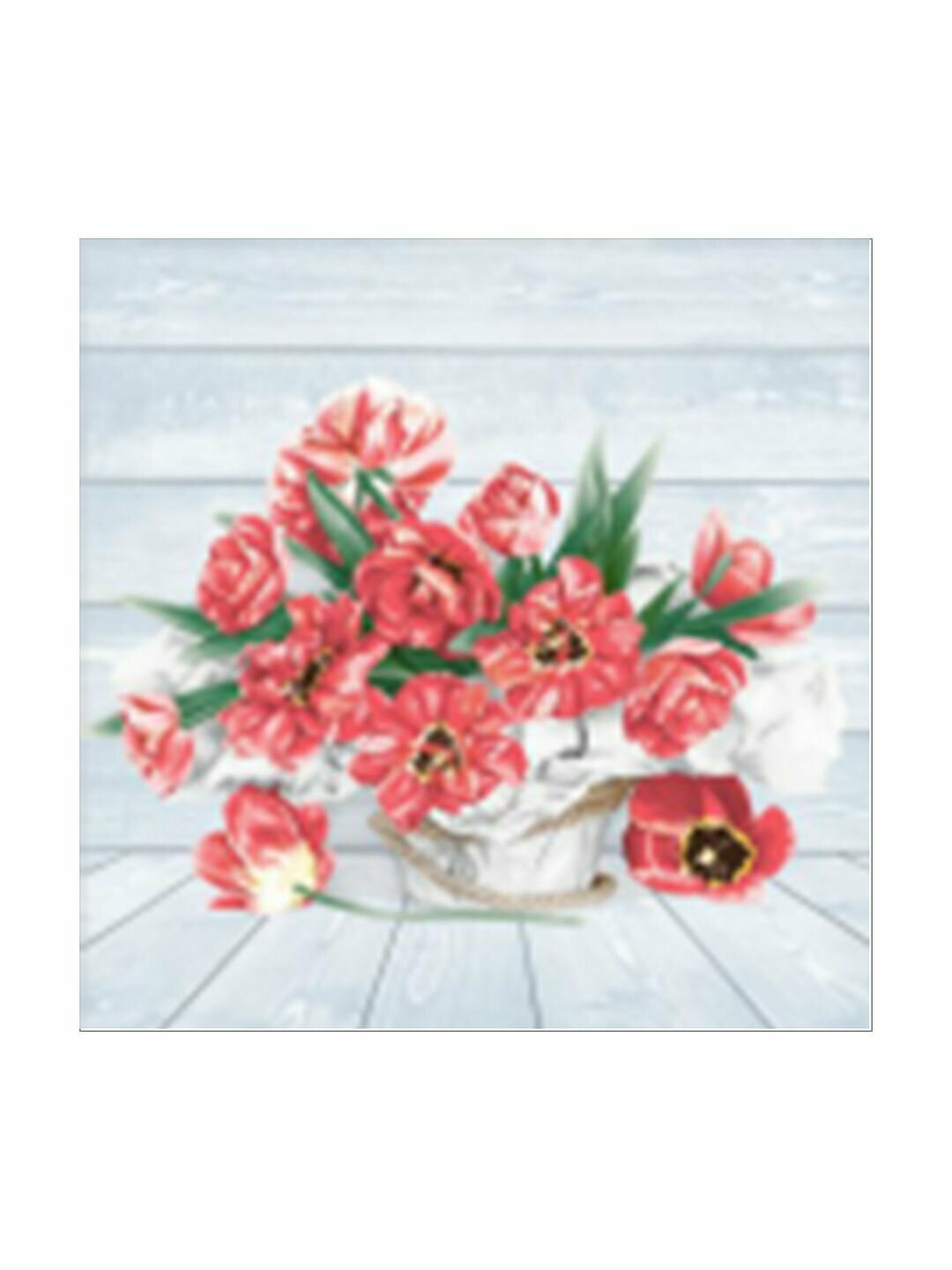 Салфетки бумажные трехслойные "Art Bouquet Home Collection" Декоративные тюльпаны, 33х33 см, в пачке 20 штук