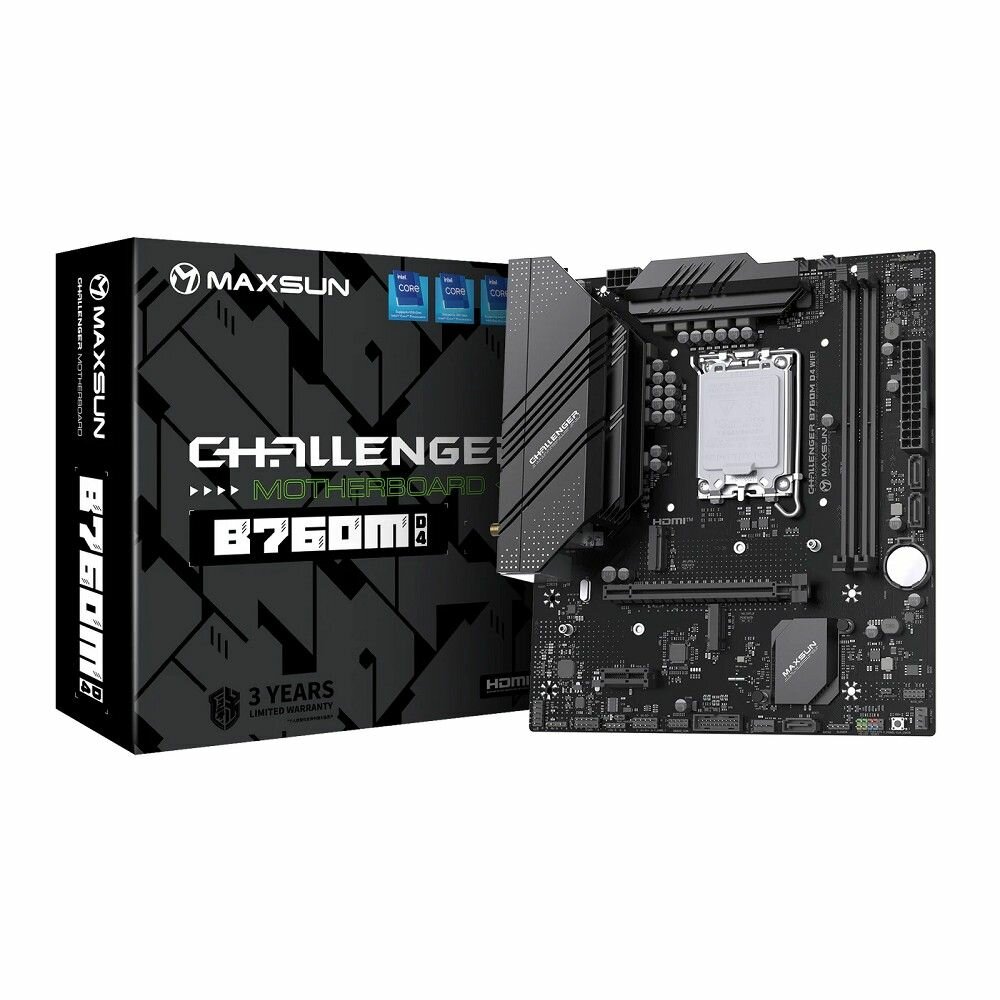 MAXSUN Материнская плата MS - Challenger B760M D4 WIFI LGA 1700 2хDDR IV 2хM.2