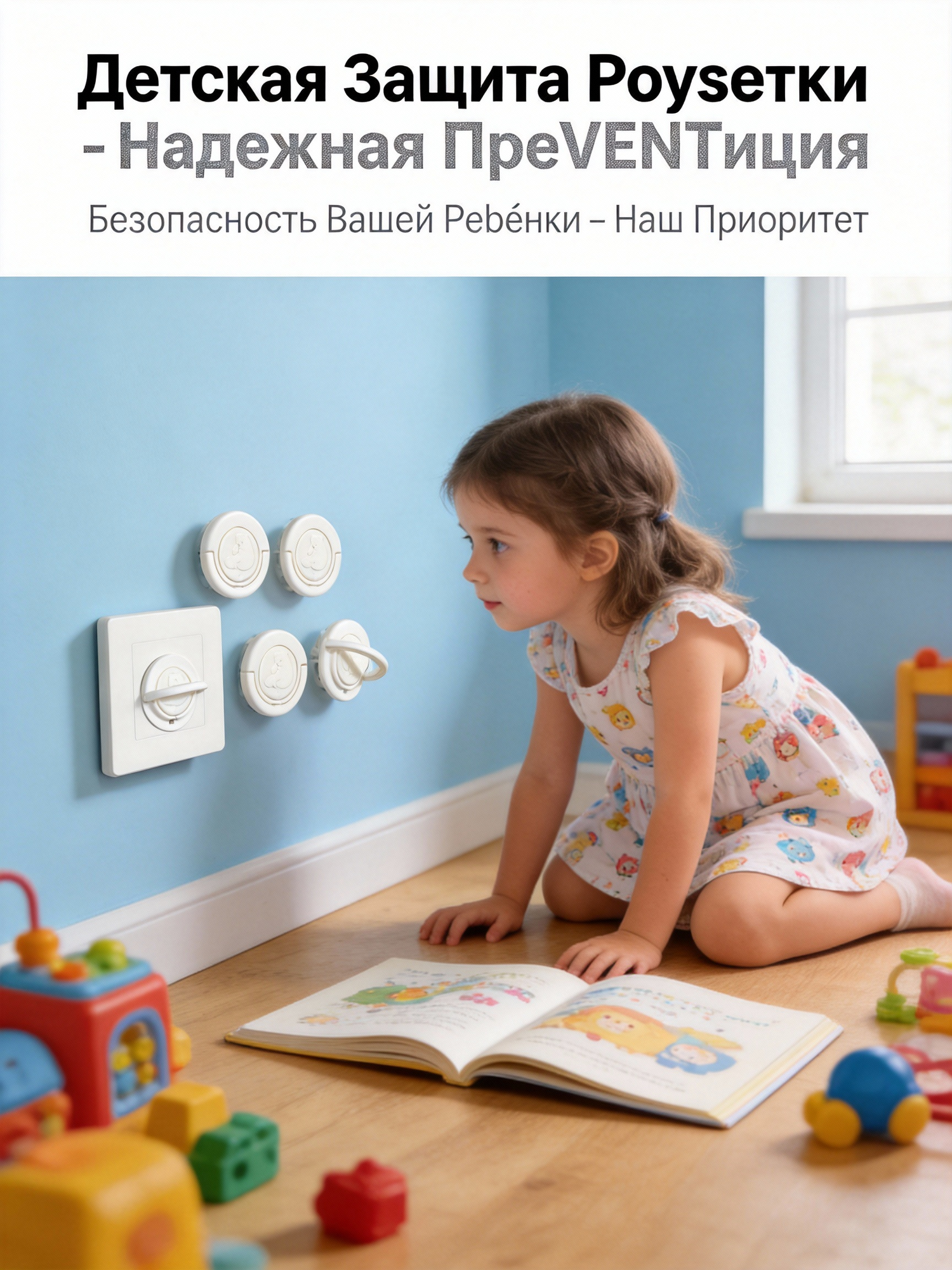 Детская заглушка для розеток, защита от детей с автоматической блокировкой и кольцом для извлечения, комплект 10 шт для стандартных UK, белая