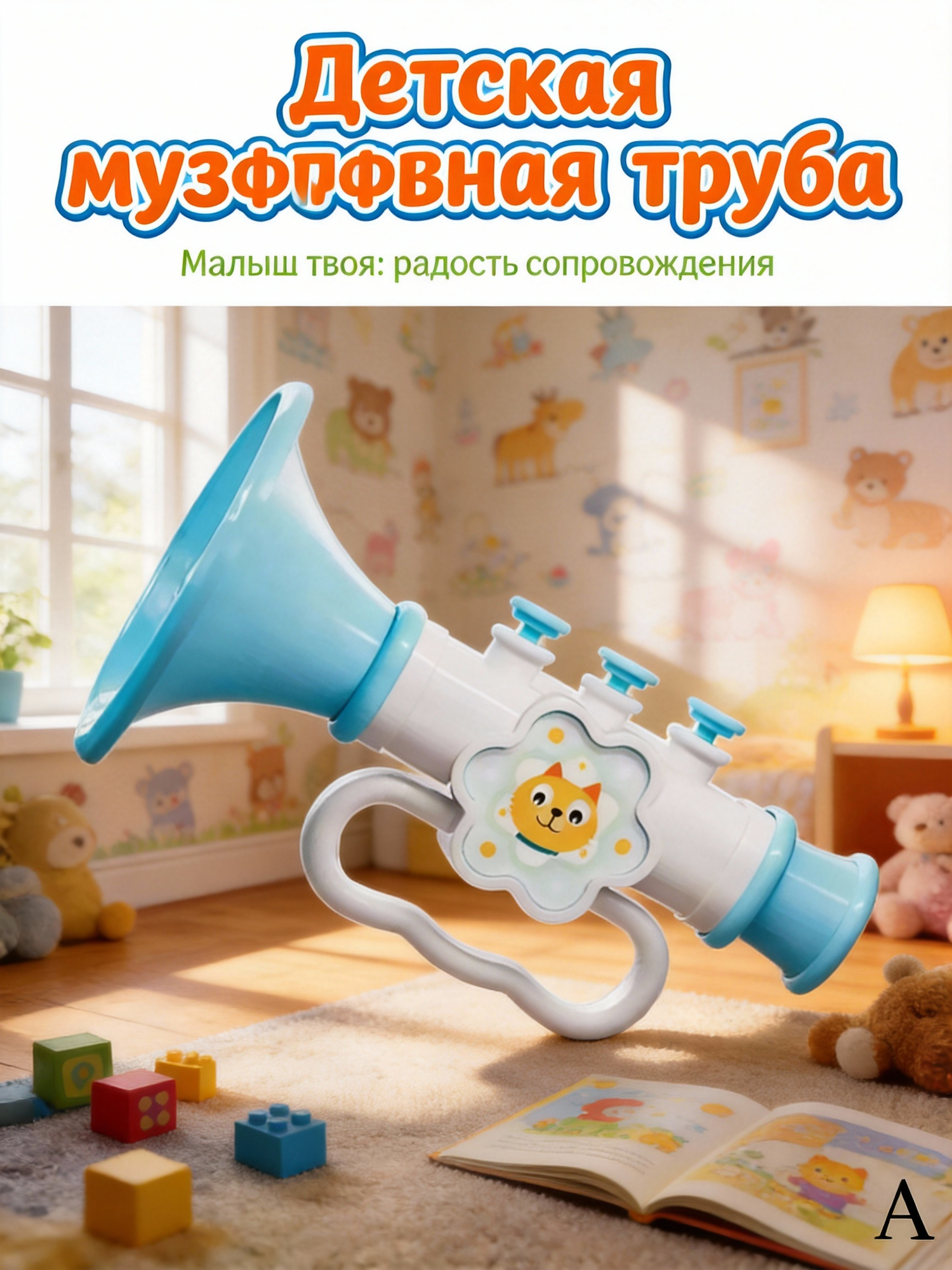 Труба для малышей, пластиковая дудка для развития слухового восприятия и простого обучения игре