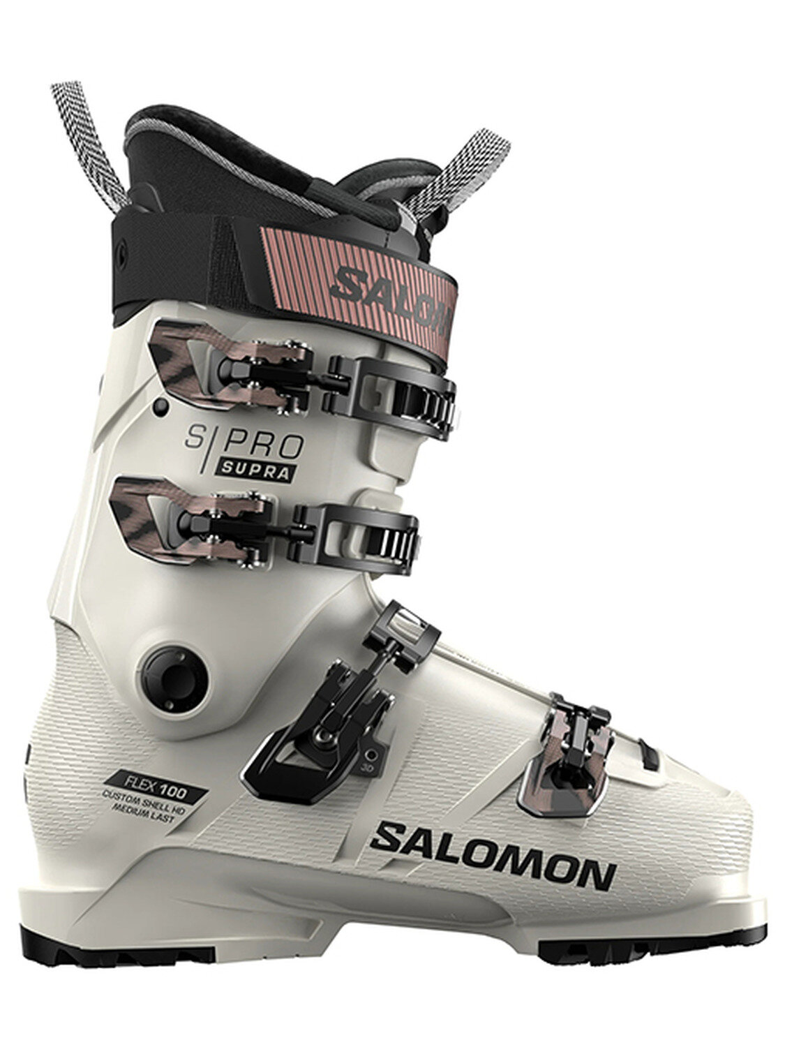 Горнолыжные ботинки Salomon S/Pro Supra 100 W GW Gray Aurora/Black/Pinkgold Met. 25/26 , для женщин , серый