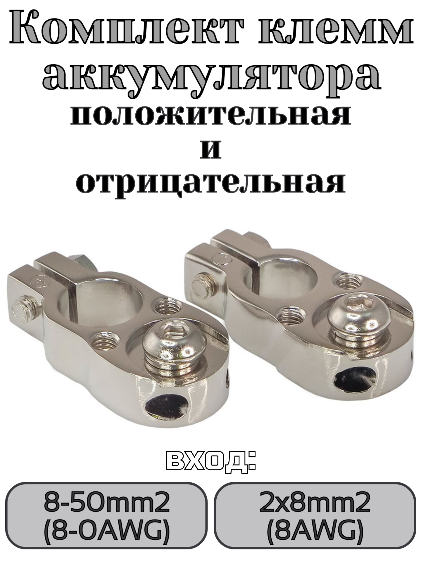 Комплект аккумуляторных клемм AurA BTG-1028, для акустики, 2 шт.