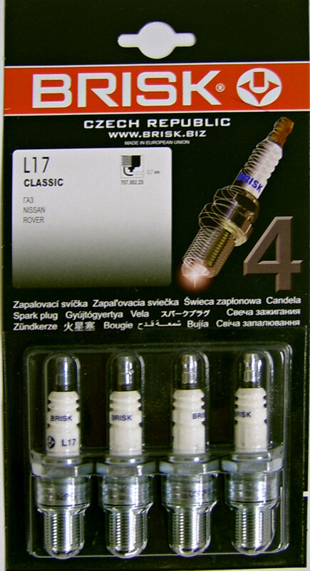 Свеча зажигания ГАЗ 406дв. Brisk L17 Clasik (4шт) в блистере