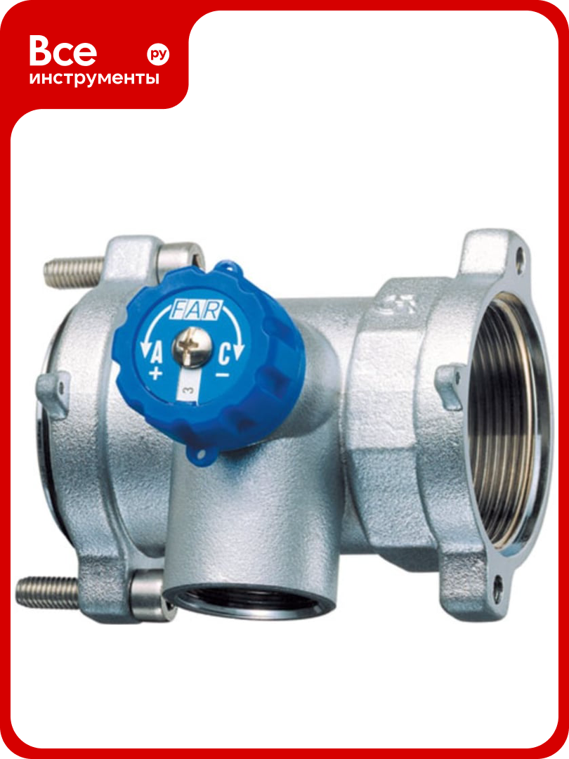 Коллектор регулирующий FAR START 2, фланцевый, отводы 1, ВР, L=100 мм, PN25 FK 3874 2010 100