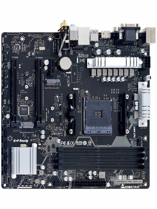 Материнская плата Biostar B550MX/E PRO, Soc-AM4, AMD B550, mATX