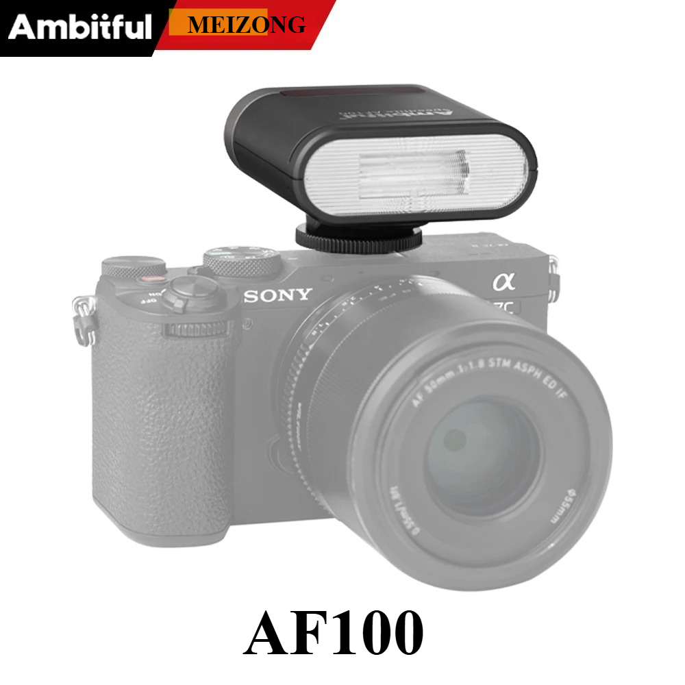 AMBITFUL AF100 Мини-камера Фонарик DSLR Наружный карманный Speedlite GN12 5600K с креплением для горячего башмака
